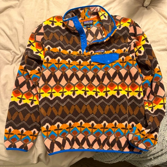 Jackets & Coats | Rare Patagonia Synchilla Aztec Fleece Vintage Jacket ...